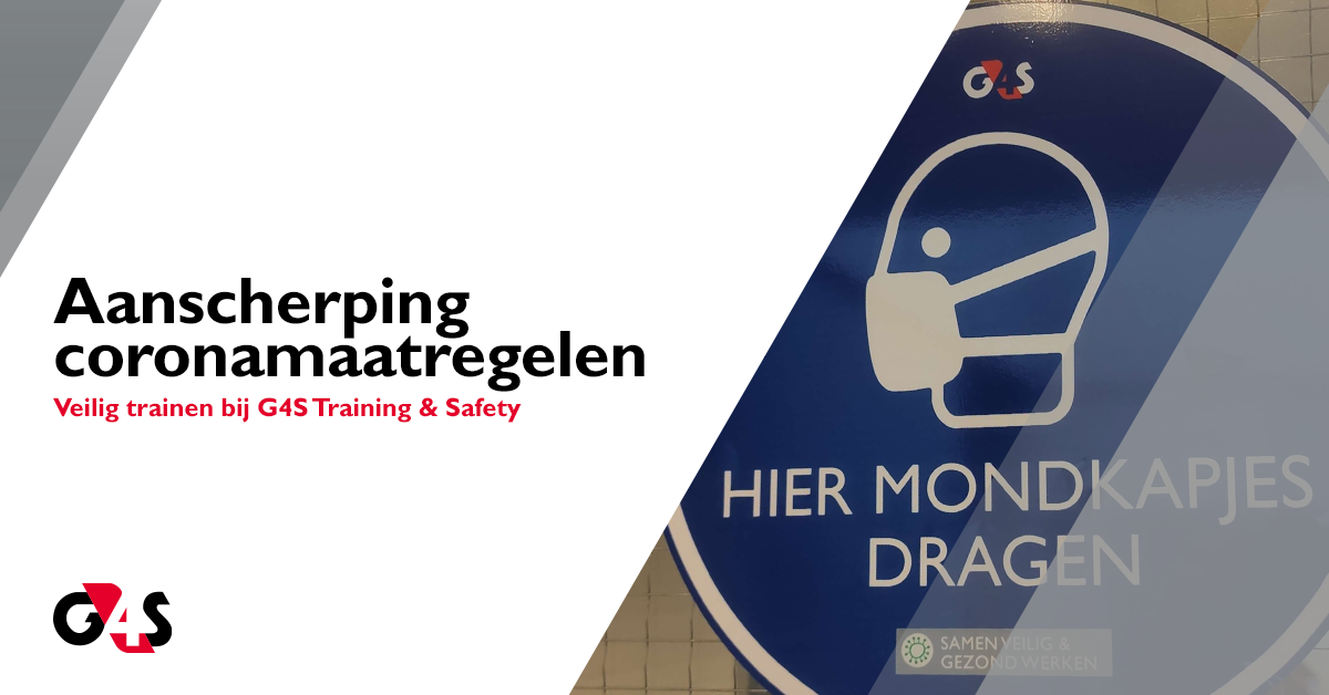 Coronamaatregelen vanaf 29 november bij G4S Training & Safety